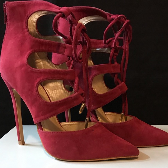 Shoe Republic LA | Shoes | Shoe Republican La Red String Up Pumps ...